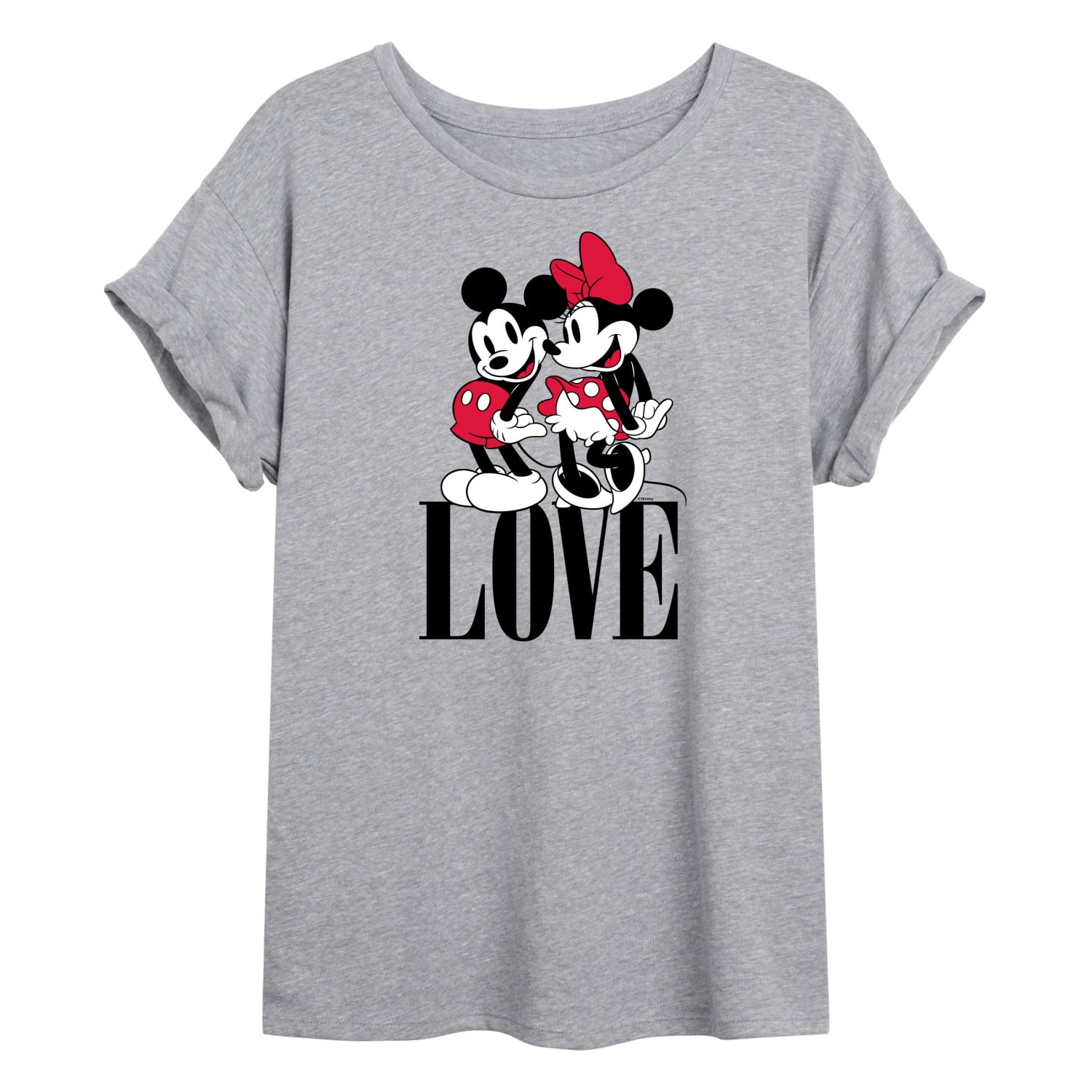 Disney - Mickey Minnie Love - Women's Oversized T-Shirt - Walmart.com