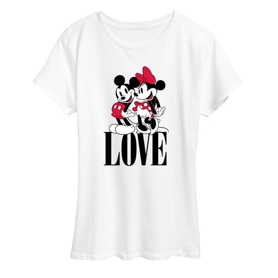 Disney - Mickey Minnie Love - Women's Short Sleeve Graphic T-Shirt ...