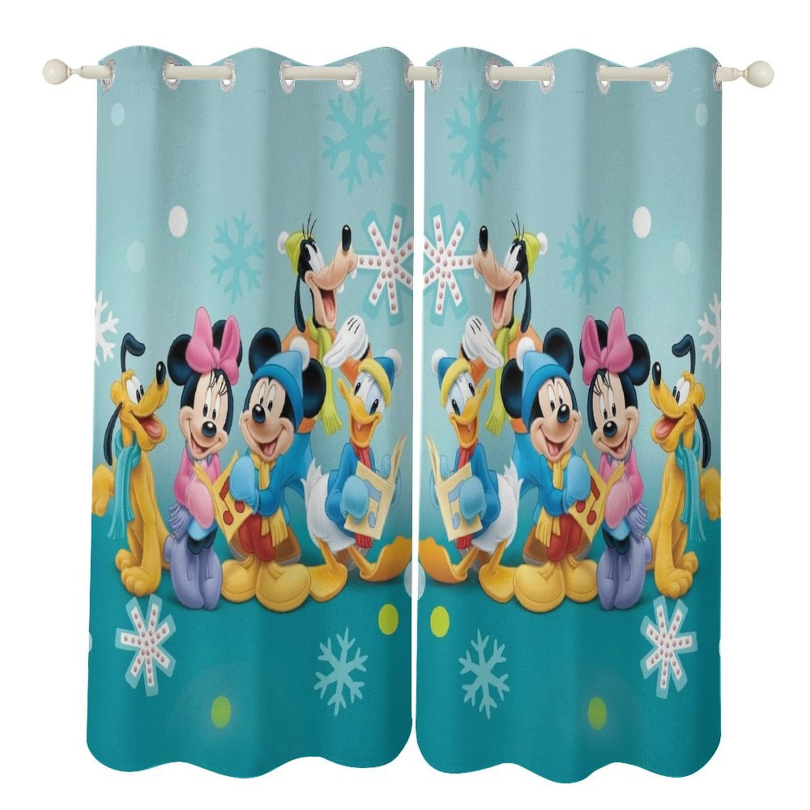Disney-Mickey & Minnie Mouse And Friends Curtains 72 inch,2 Panels Set ...