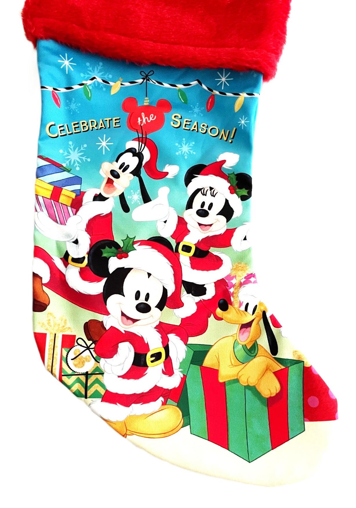 Disney Mickey & Minnie Mouse Christmas Stocking - 15 inches Long ...