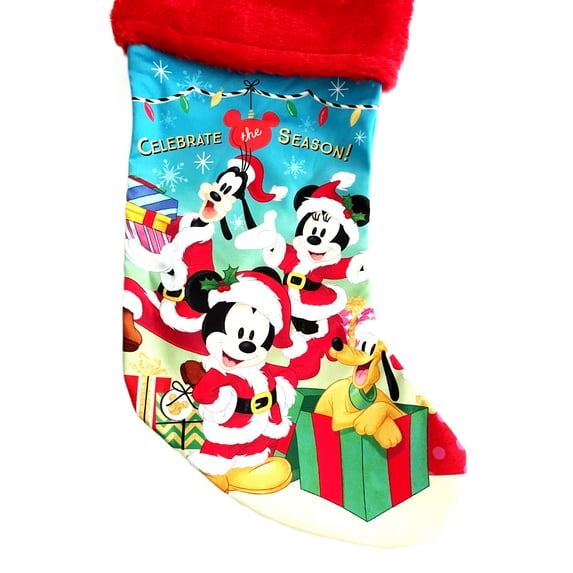 Disney Mickey & Minnie Mouse Christmas Stocking - 15 inches Long ...