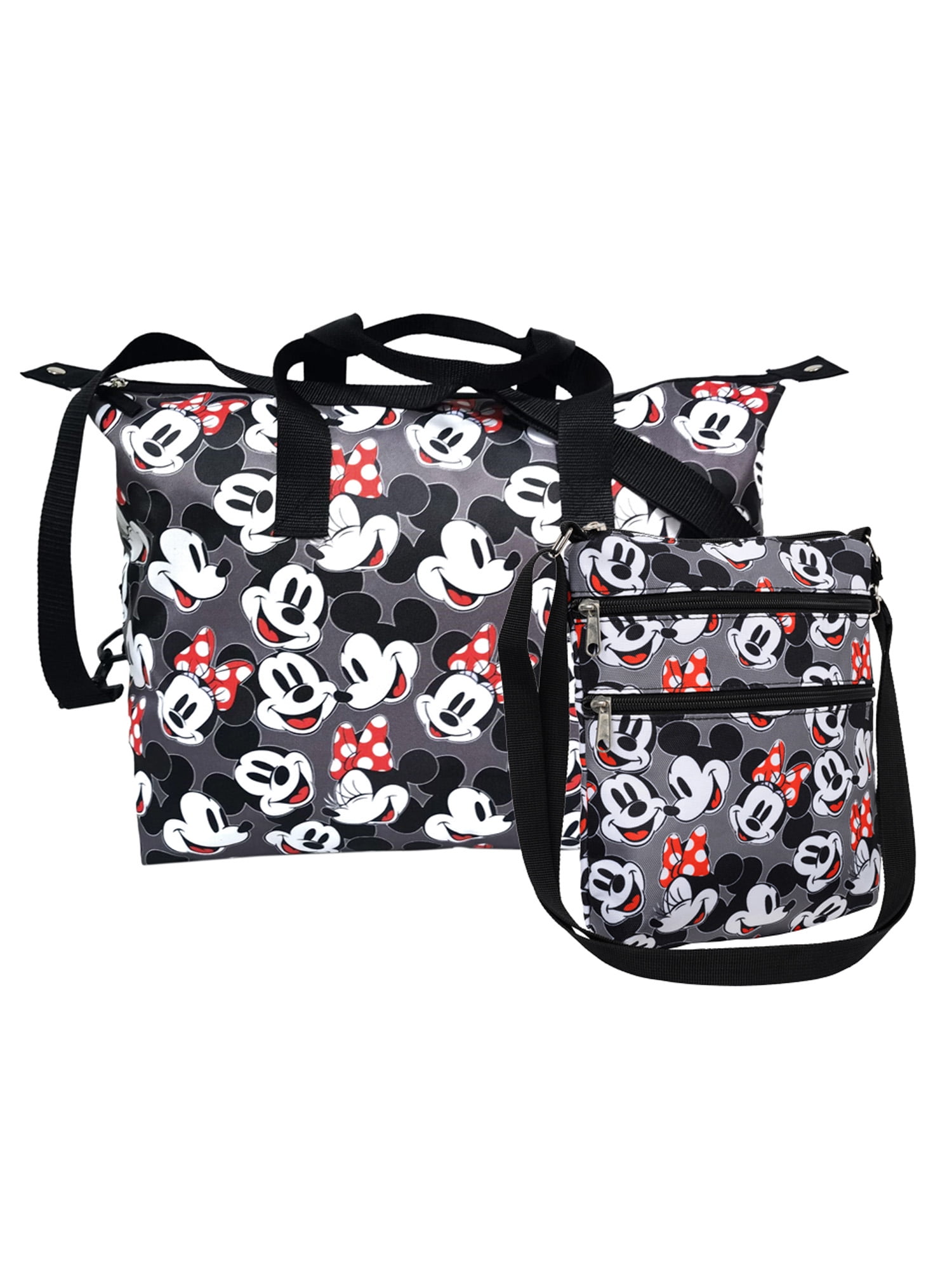 Disney Mickey & Minnie Mouse Duffel & Passport Bag Travel Set Weekender ...