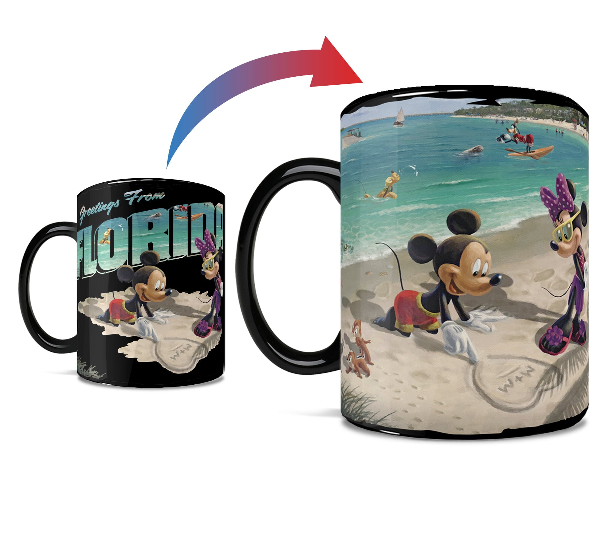 Disney (Mickey & Minnie Mouse in Florida) Morphing Mug® Heat-Sensitive ...