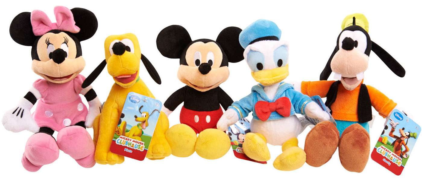 Disney Mickey, Minnie, Pluto, Donald & Goofy Plush 5-Pack - Walmart.com
