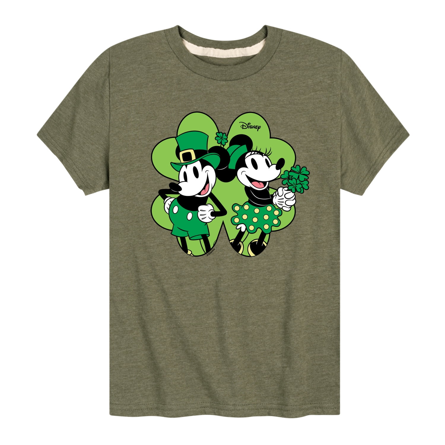 Disney - Mickey Minnie Shamrock - Toddler And Youth Short Sleeve ...