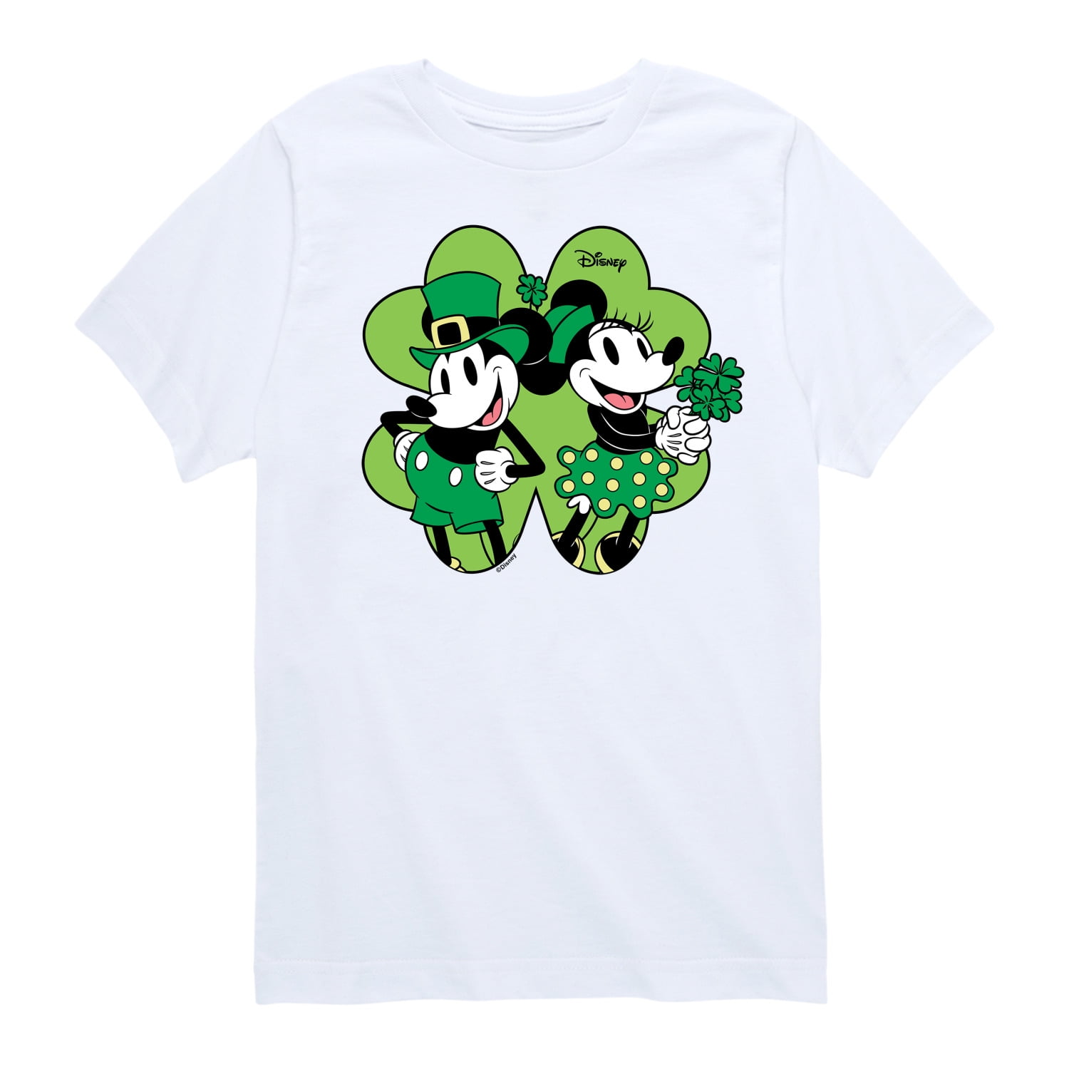 Disney - Mickey Minnie Shamrock - Toddler And Youth Short Sleeve ...