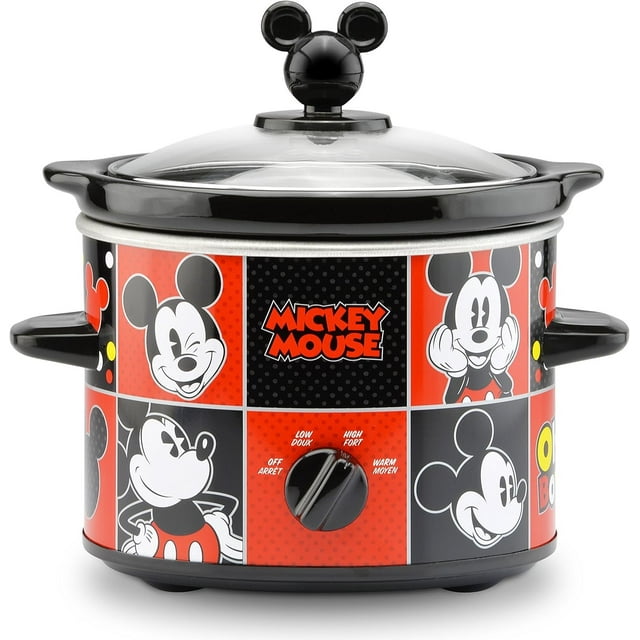 Disney Mickey Mouse 2-Quart Slow Cooker, Easy Cleaning, Adjustable ...