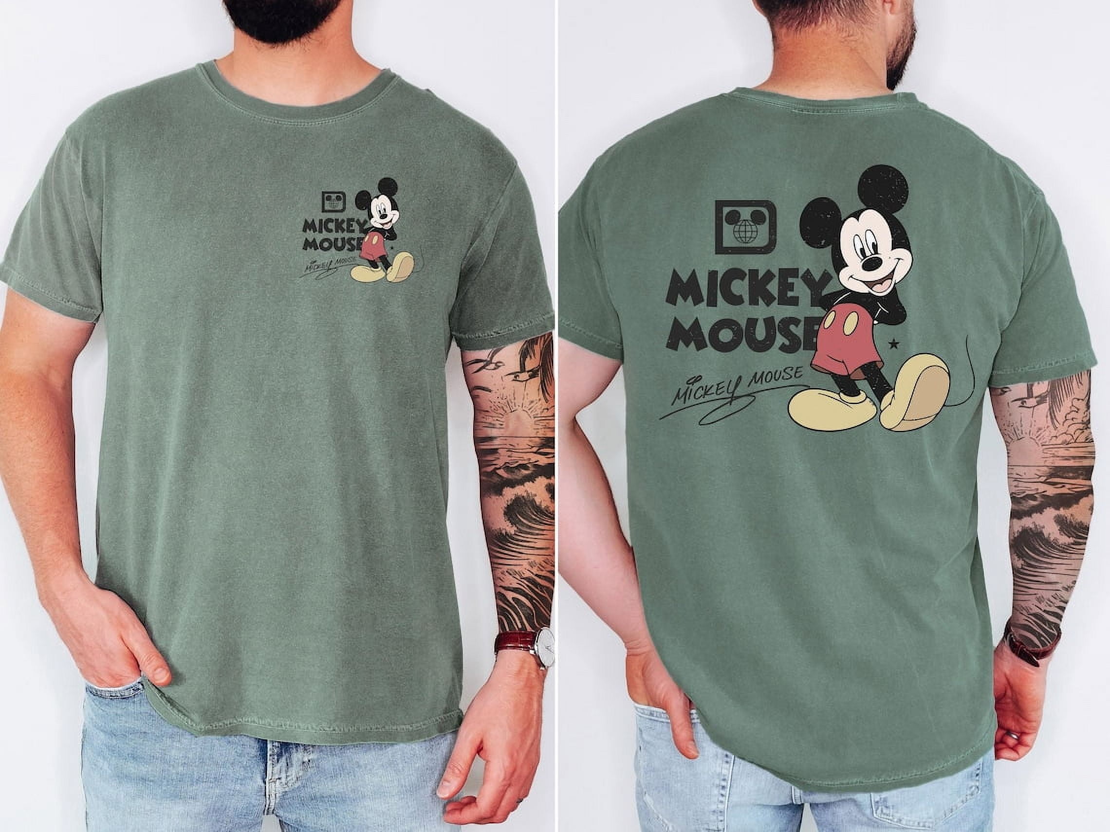 Disney Mickey Mouse 2 Sided Comfort Colors T-shirt, Epcot, Disneyland Shirt, Disney World,Moss ...