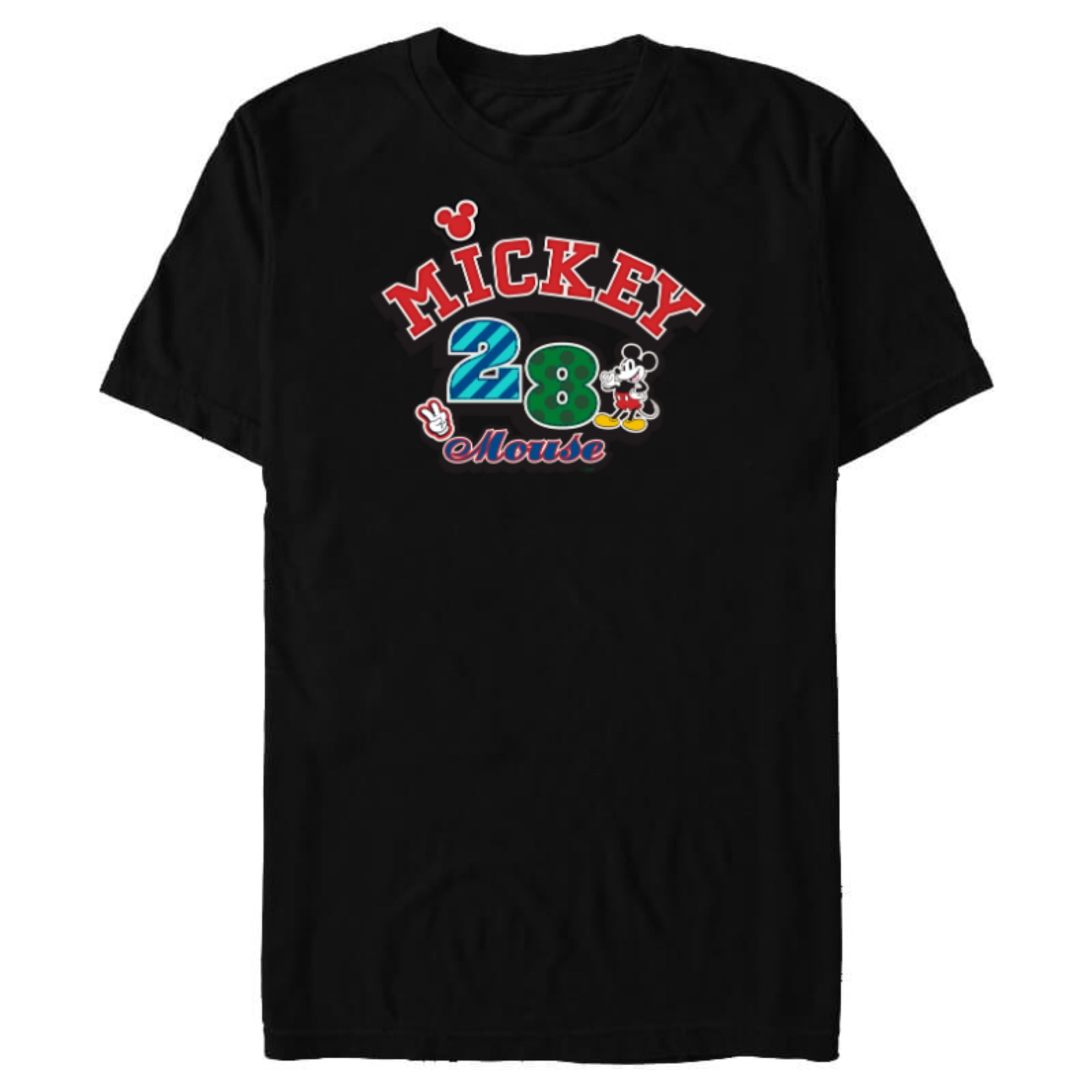 Disney Mickey Mouse 28 Varsity - Short Sleeve Blended T-Shirt for ...