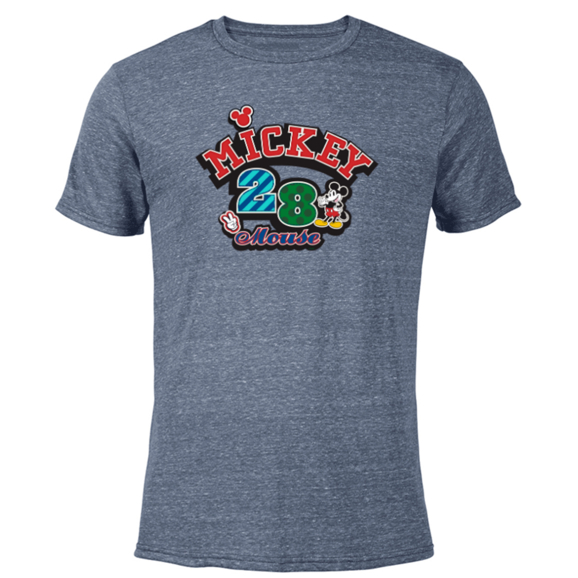 Disney Mickey Mouse 28 Varsity - Short Sleeve Blended T-Shirt for ...