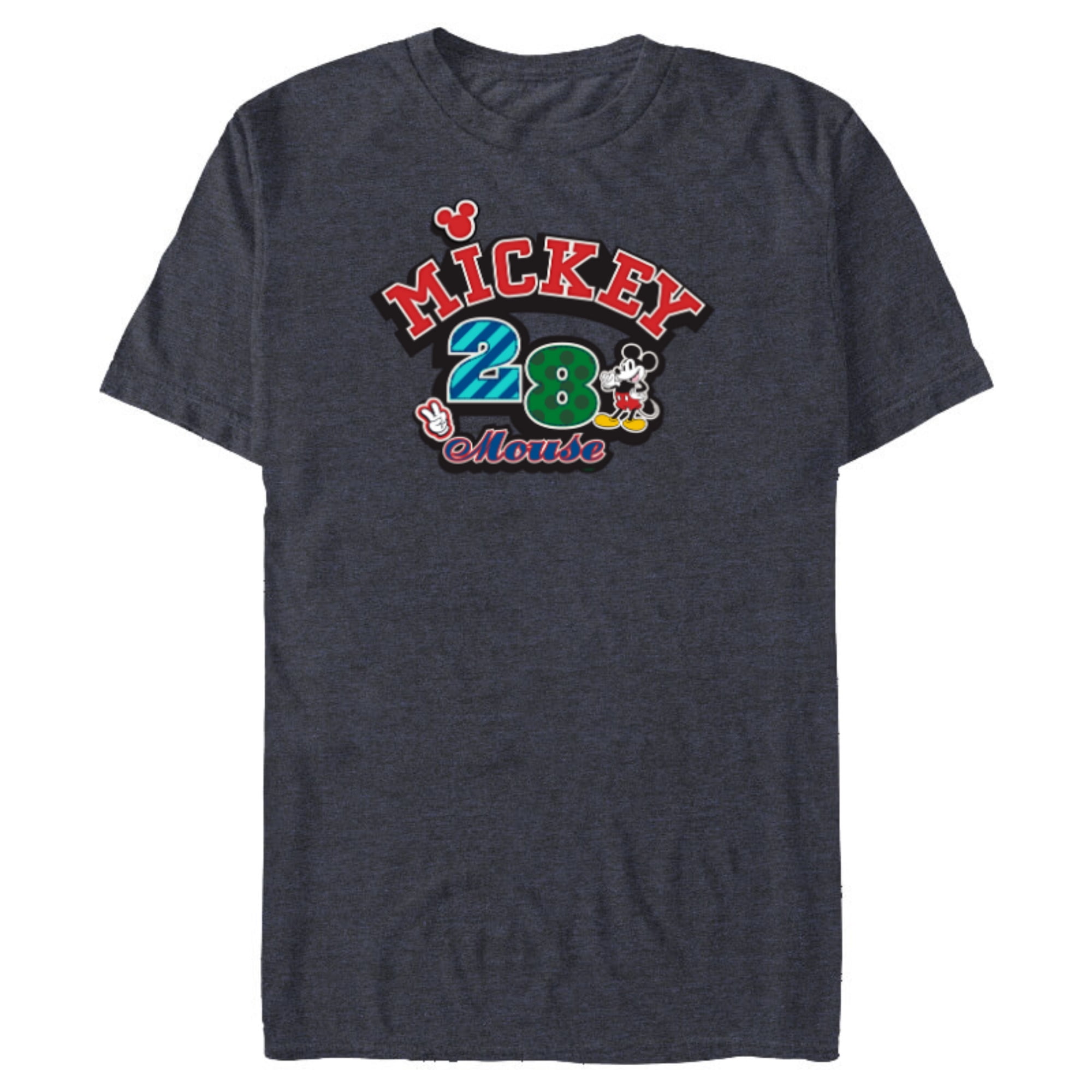 Disney Mickey Mouse 28 Varsity - Short Sleeve Blended T-Shirt for ...