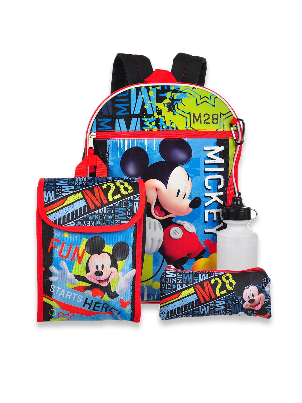 Mickey Mouse 5 Pc Backpack Set Standard - Walmart.com