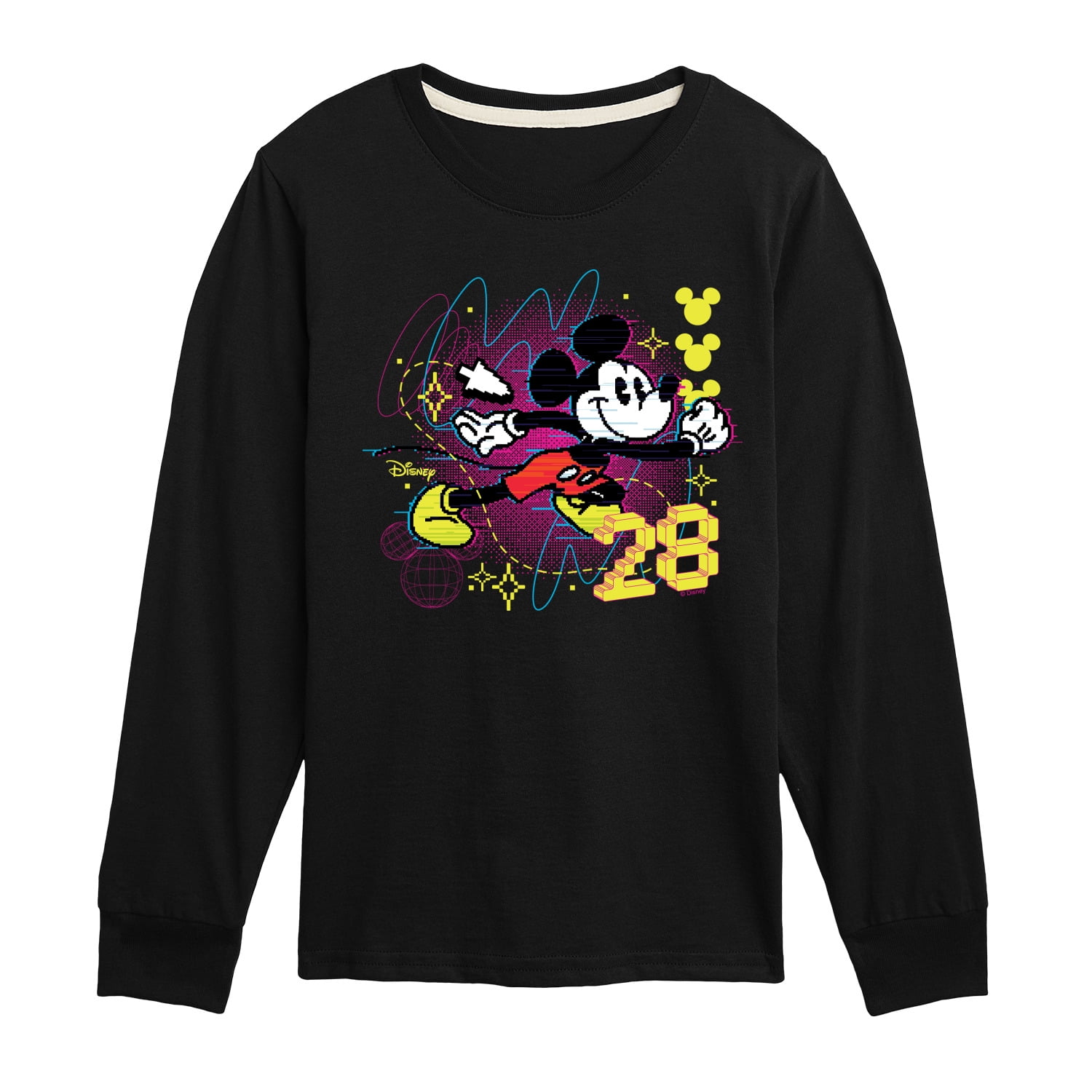 Disney - Mickey Mouse 8 Bit - Toddler & Youth Long Sleeve Graphic T ...