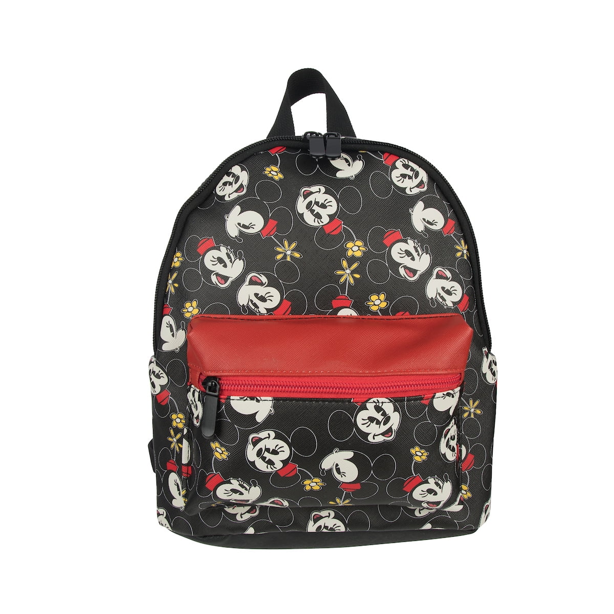 Disney Mickey Mouse All-Over Print Faux Leather 10.6" Black Mini Backpack - Walmart.com