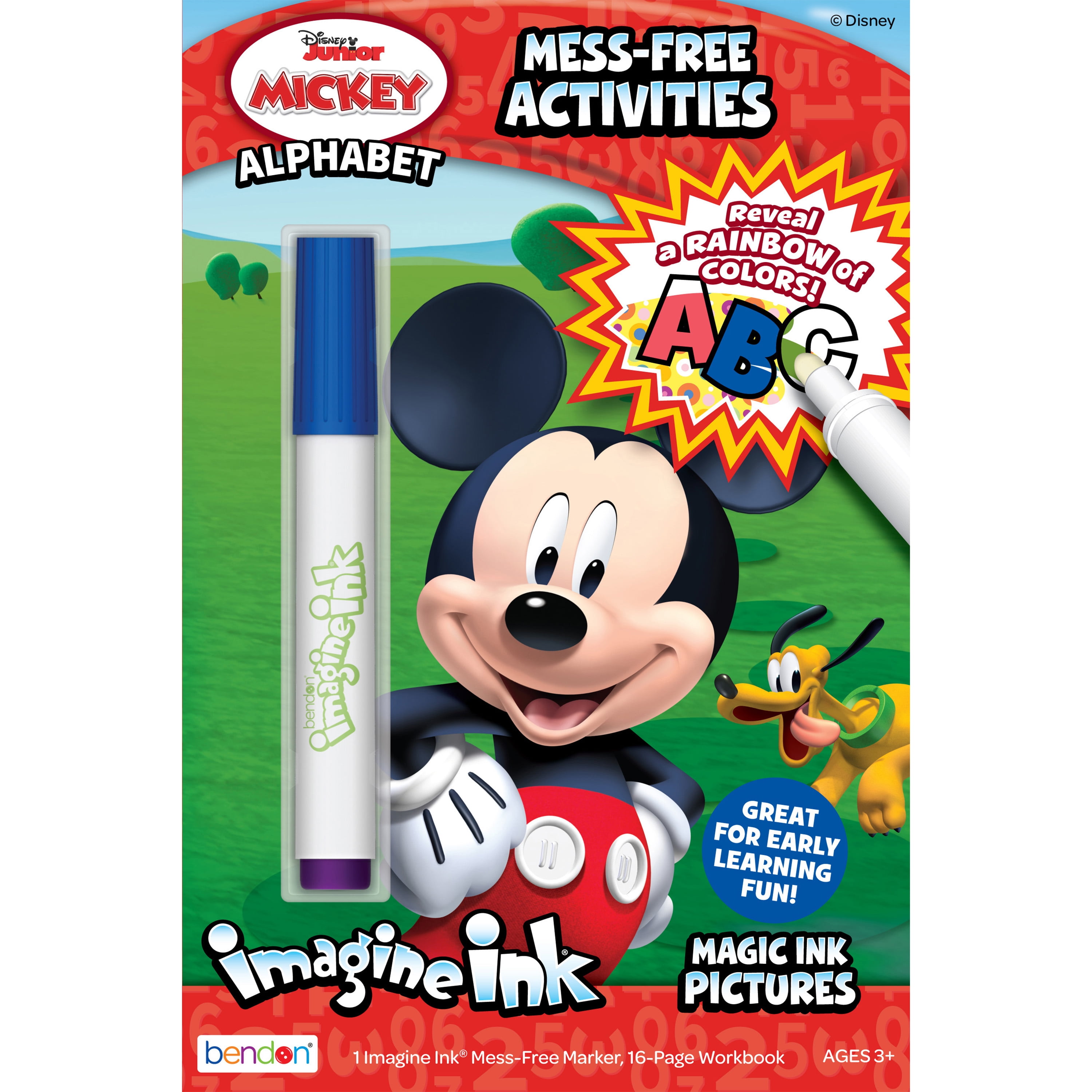 Disney Mickey Mouse Alphabet Letters 16-Page Imagine Ink Workbook ...