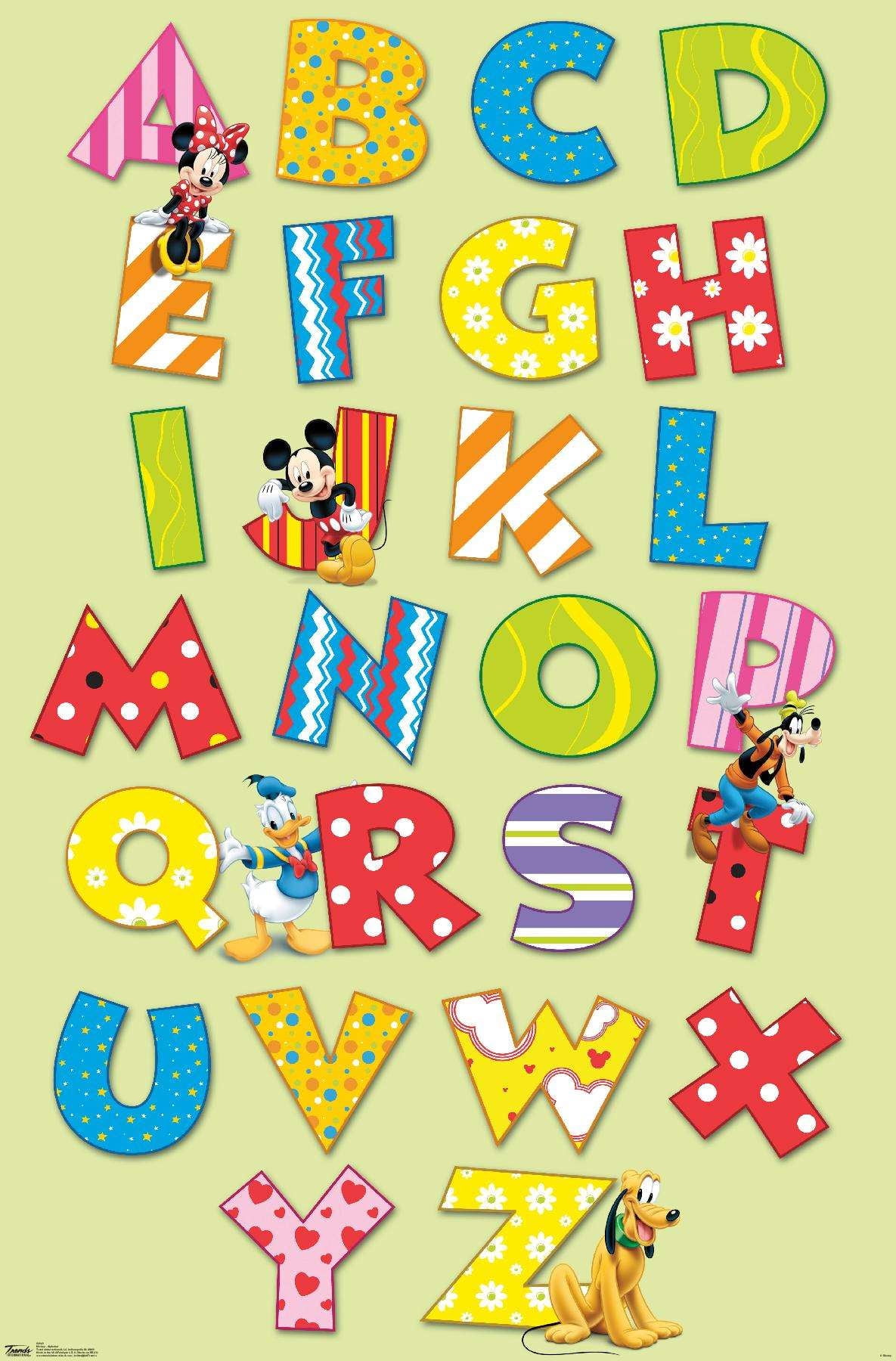Disney Mickey Mouse - Alphabet Wall Poster, 14.725" x 22.375" - Walmart.com