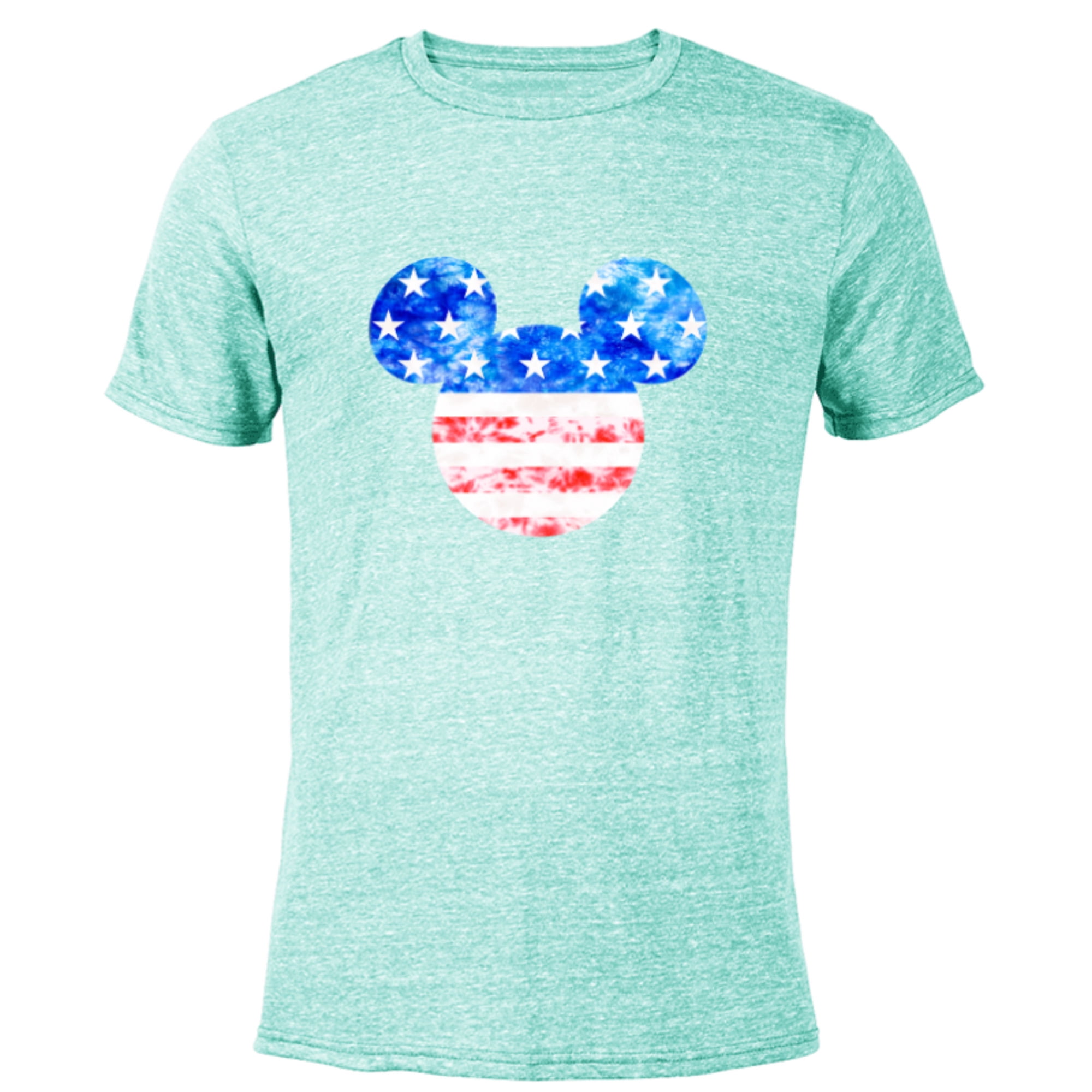 Disney Mickey Mouse American Flag Tie Dye - Short Sleeve Blended T ...