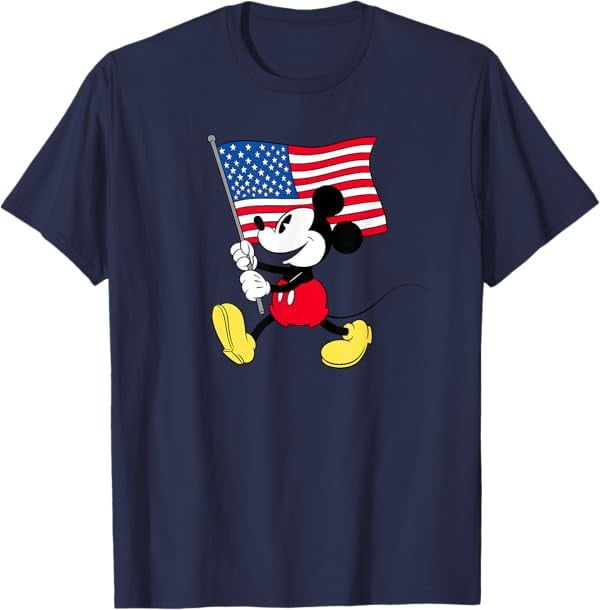 Disney Mickey Mouse Americana Flag T-Shirt - Walmart.com