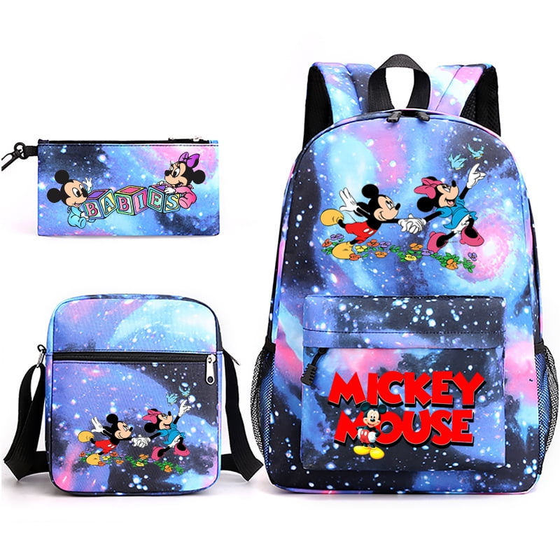 Disney--Mickey-Mouse Anime Backpacks Sets, Cartoon Laptop Backpack with ...