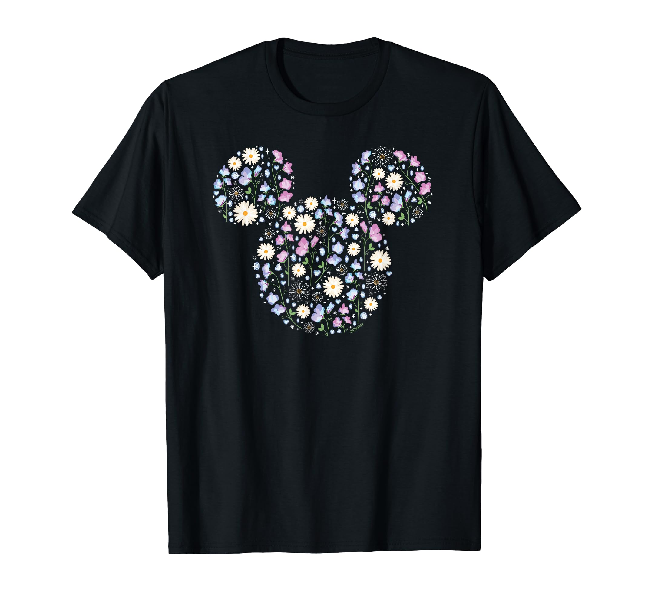 Disney Mickey Mouse April Birth Month Birthstone & Flowers T-Shirt ...