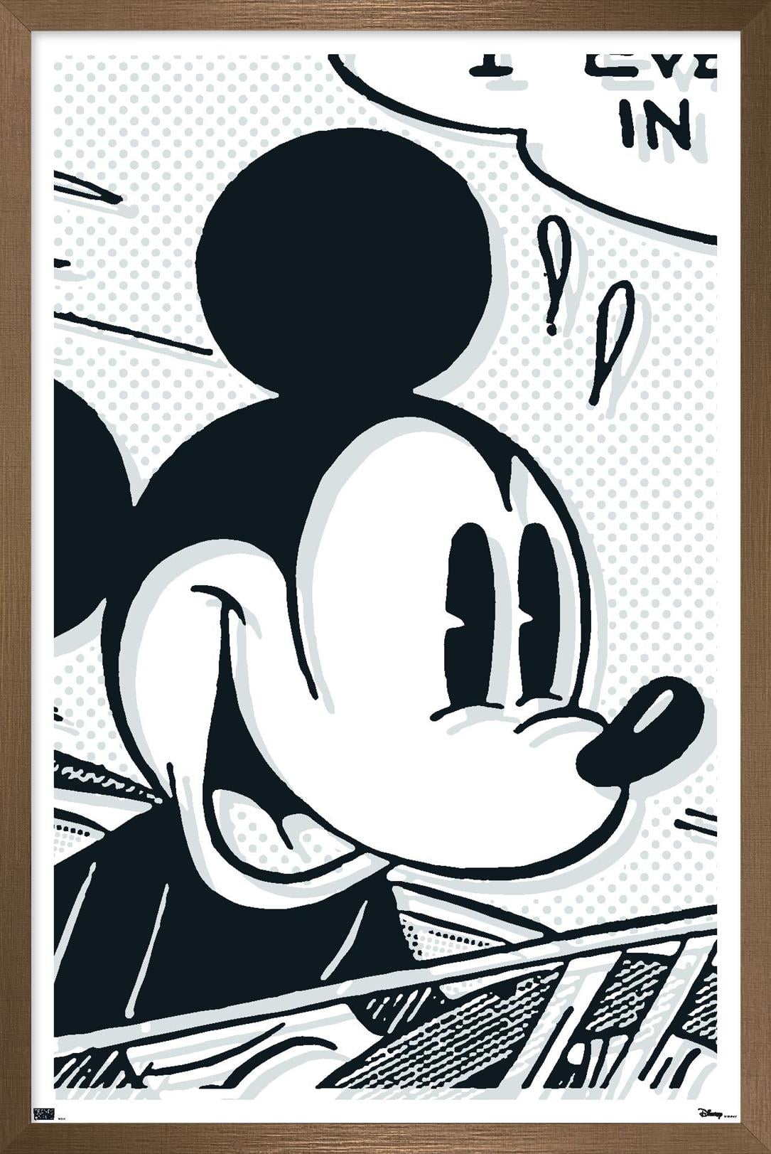 Disney Mickey Mouse - Art Deco Wall Poster, 14.725" x 22.375" Framed ...