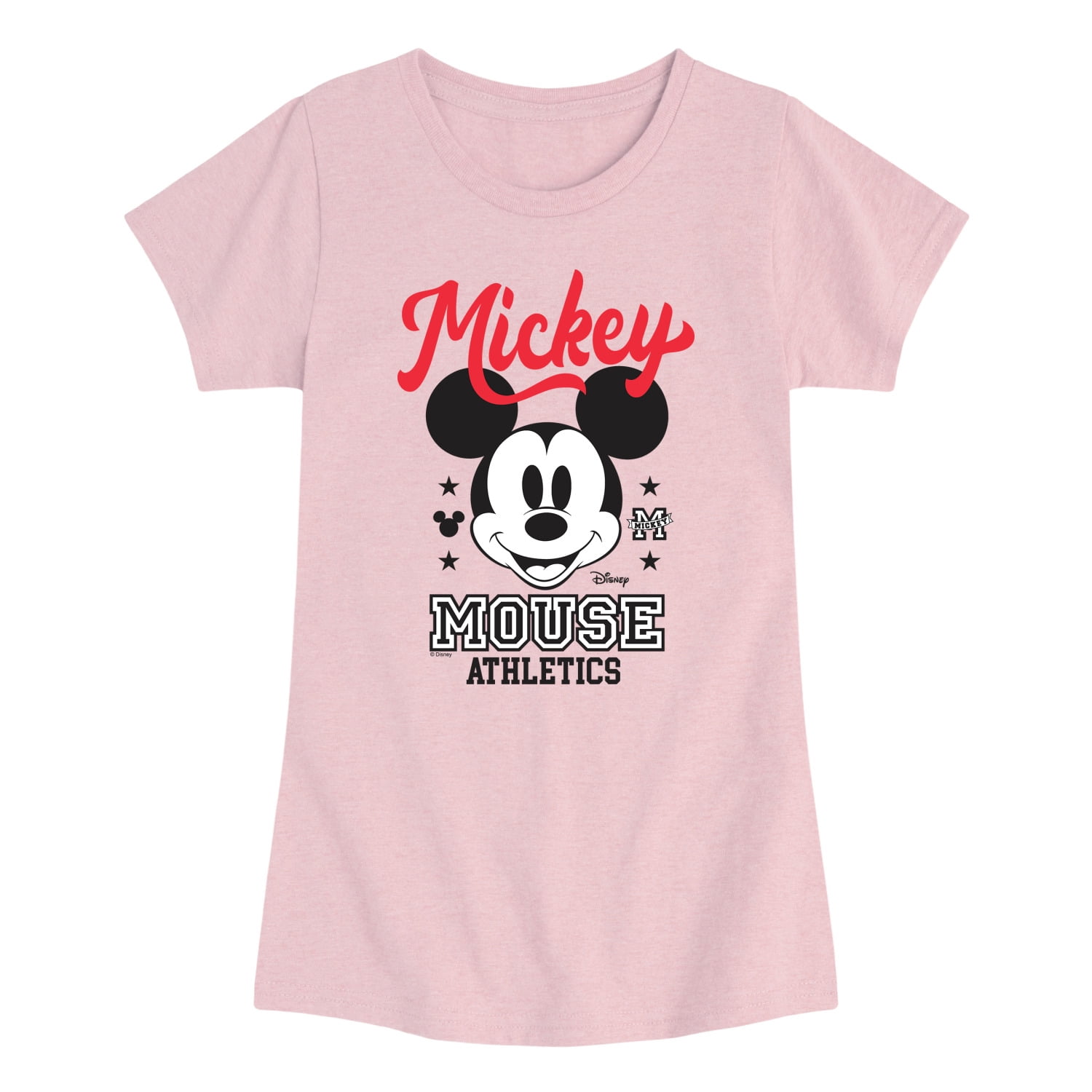 Disney - Mickey Mouse Athletics - Youth Girls Fitted Short Sleeve T ...