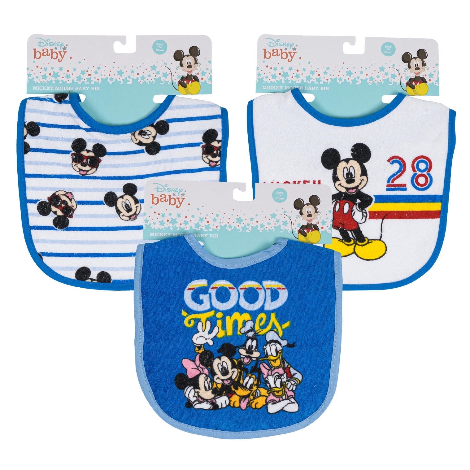 Disney Mickey Mouse Baby Bib, 3 Pack - Walmart.com