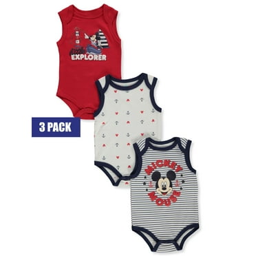 Disney Mickey Mouse 3 Pack Bodysuit Set (Baby Boys) - Walmart.com