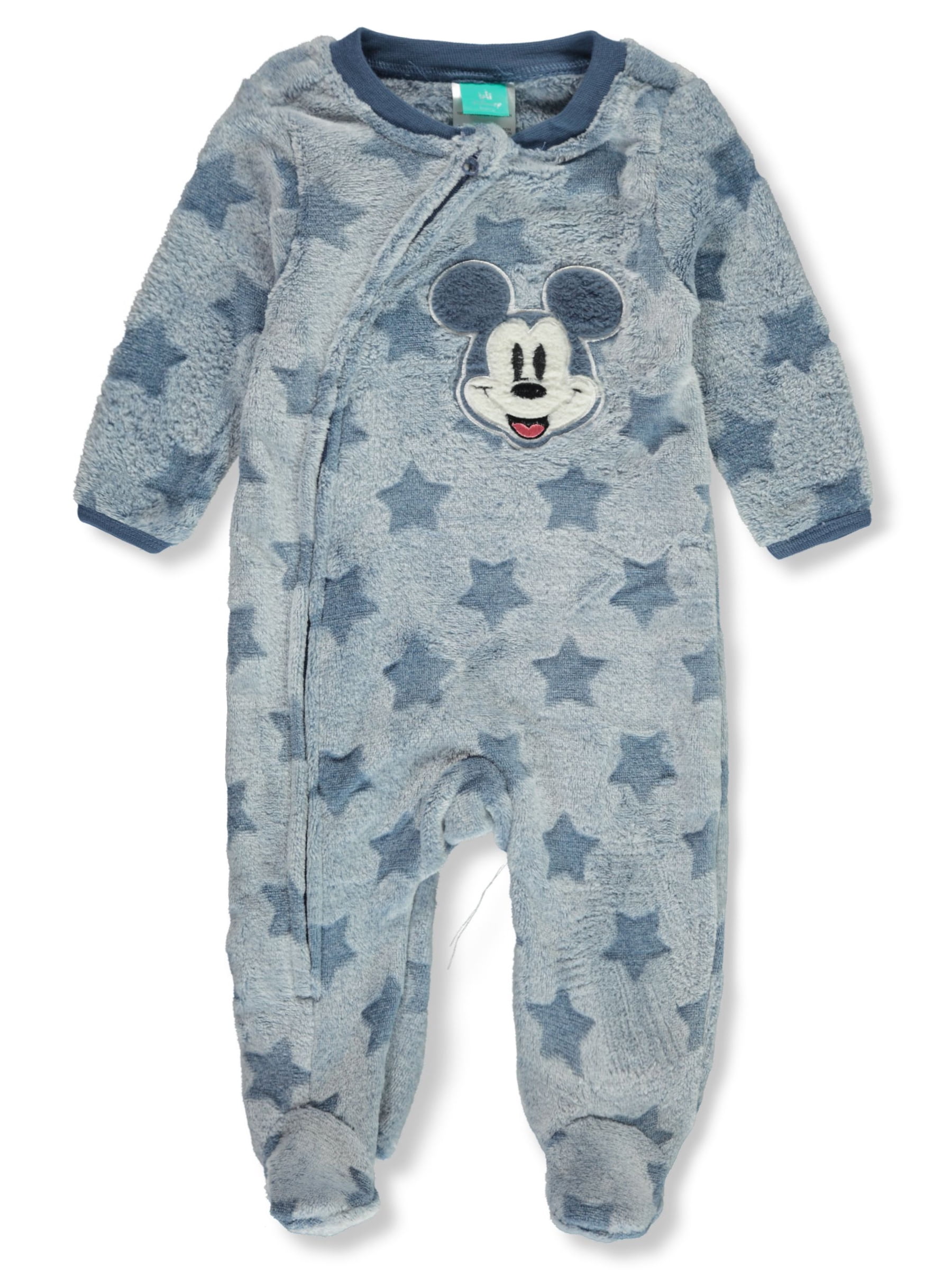 Disney Mickey Mouse Baby Boys' Plush Footed Coveralls Color: blue/multi ...
