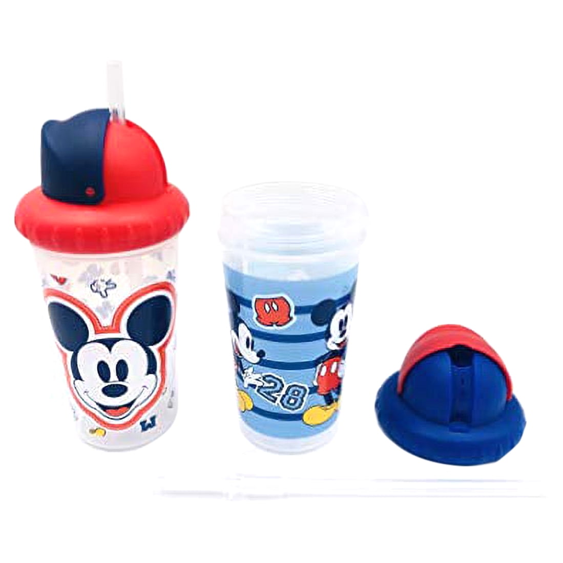 Disney Mickey Mouse Spill-Proof Sippy Cups for Toddlers, 2-Pack, Blue ...
