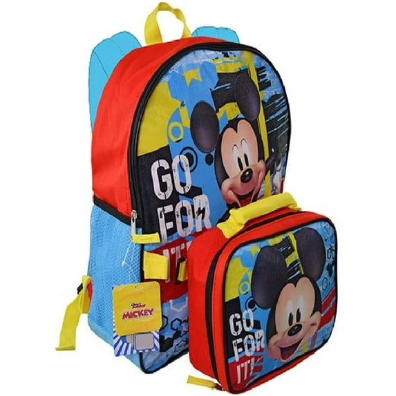 "Disney Mickey Mouse Large 16"" Kids Backpack, Authentic Book Bag with ...