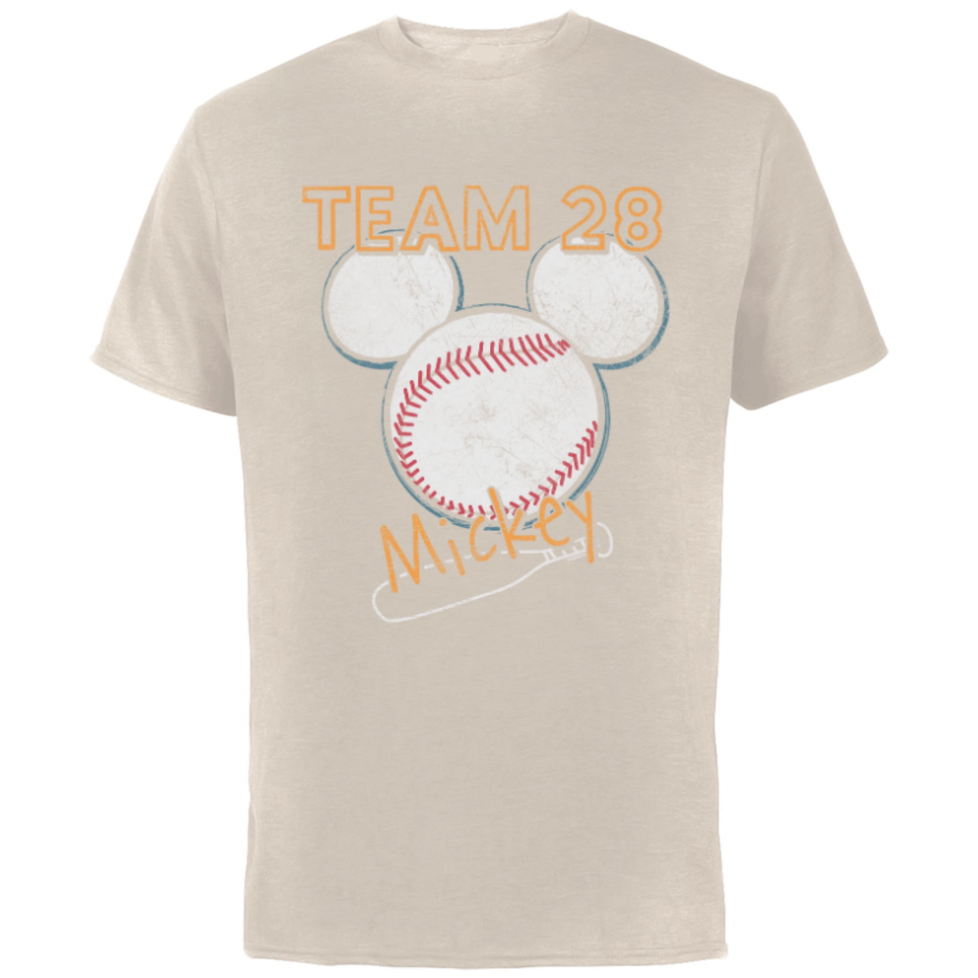 Disney Mickey Mouse Baseball Team 28 Sports Distressed - Short Sleeve ...