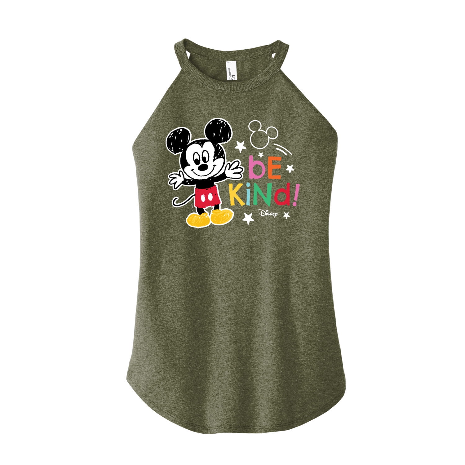 Disney - Mickey Mouse - Be Kind - Juniors High Neck Tank Top - Walmart.com