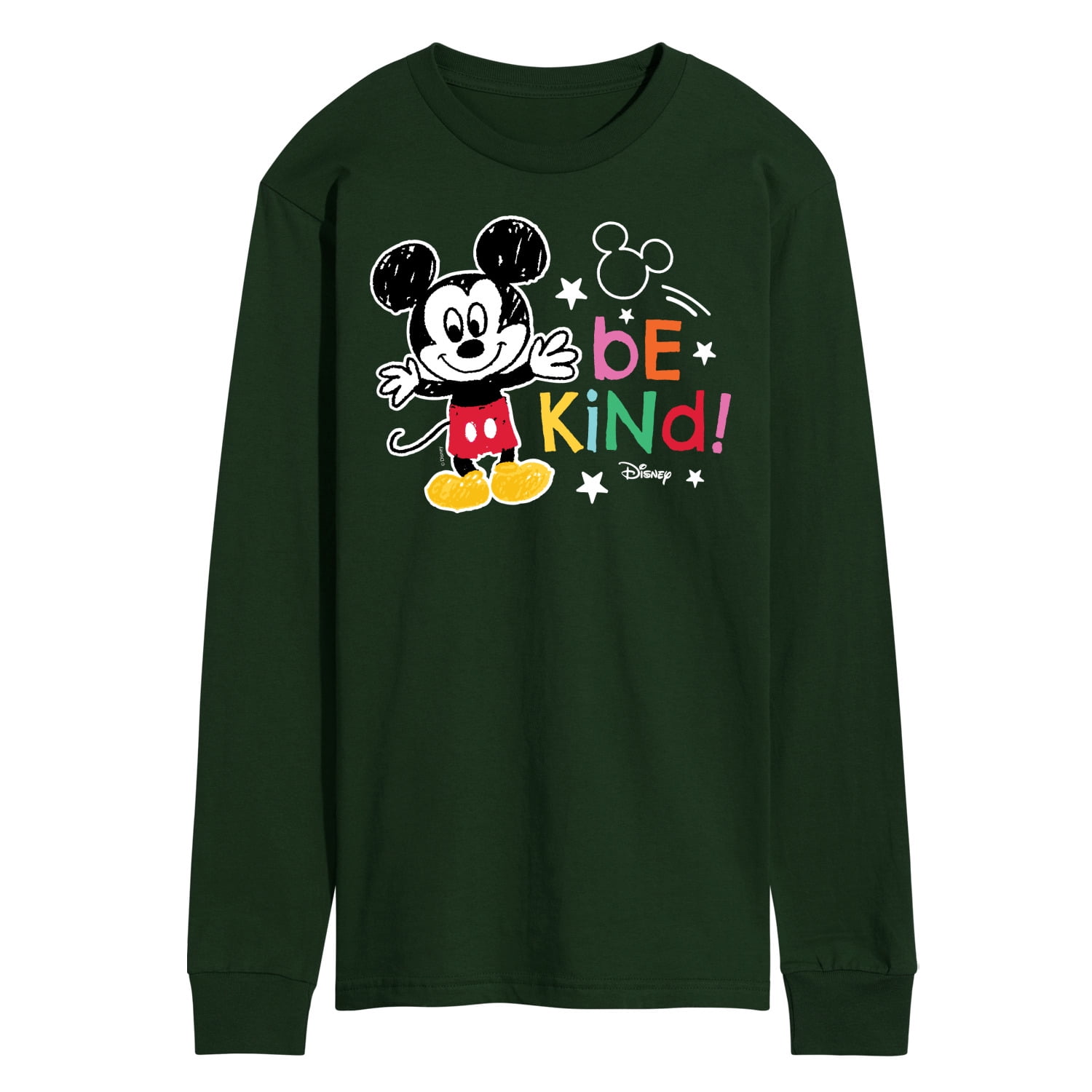 Disney - Mickey Mouse - Be Kind - Men's Long Sleeve T-Shirt - Walmart.com