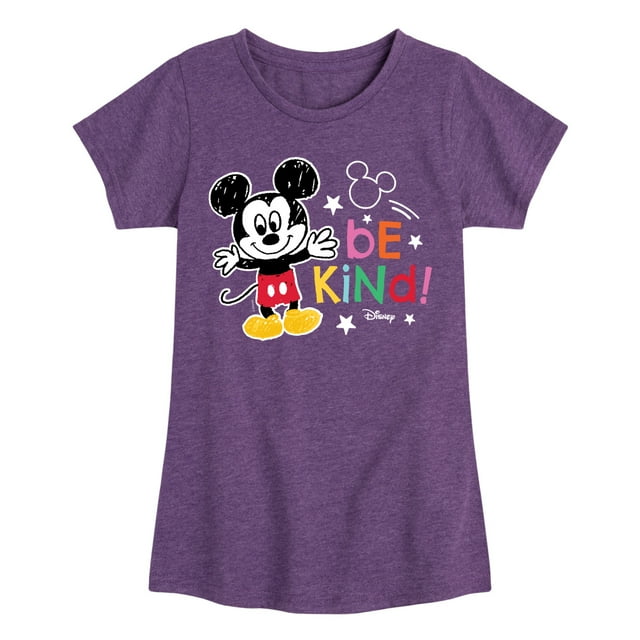 Disney - Mickey Mouse - Be Kind - Toddler & Youth Girls Short Sleeve ...