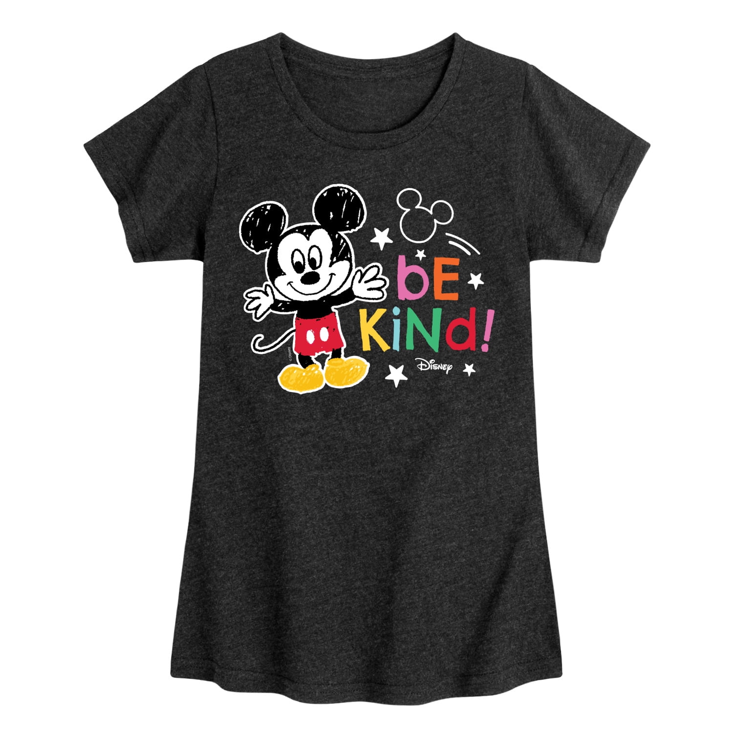 Disney - Mickey Mouse - Be Kind - Toddler & Youth Girls Short Sleeve ...