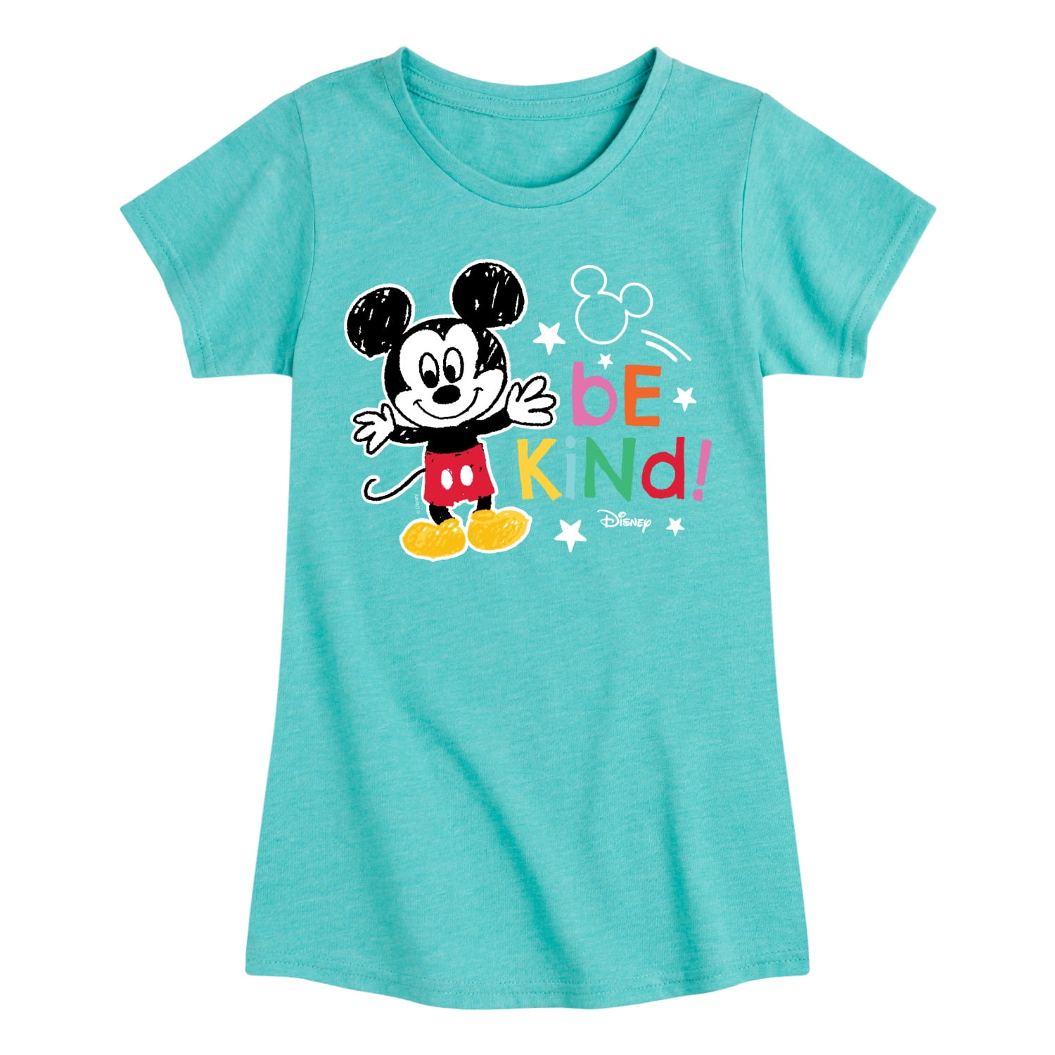 Disney - Mickey Mouse - Be Kind - Toddler & Youth Girls Short Sleeve ...