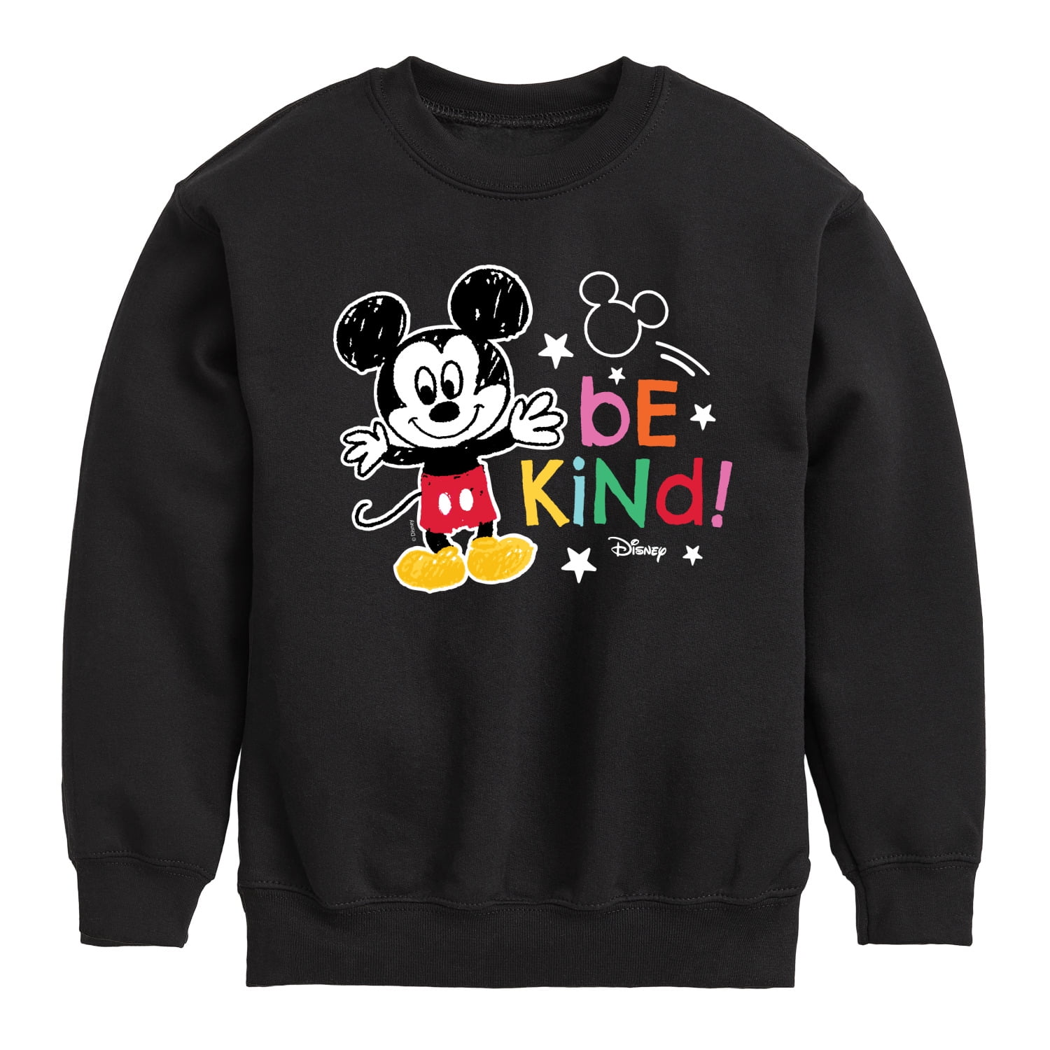 Disney - Mickey Mouse - Be Kind - Youth Crewneck Fleece Sweatshirt ...