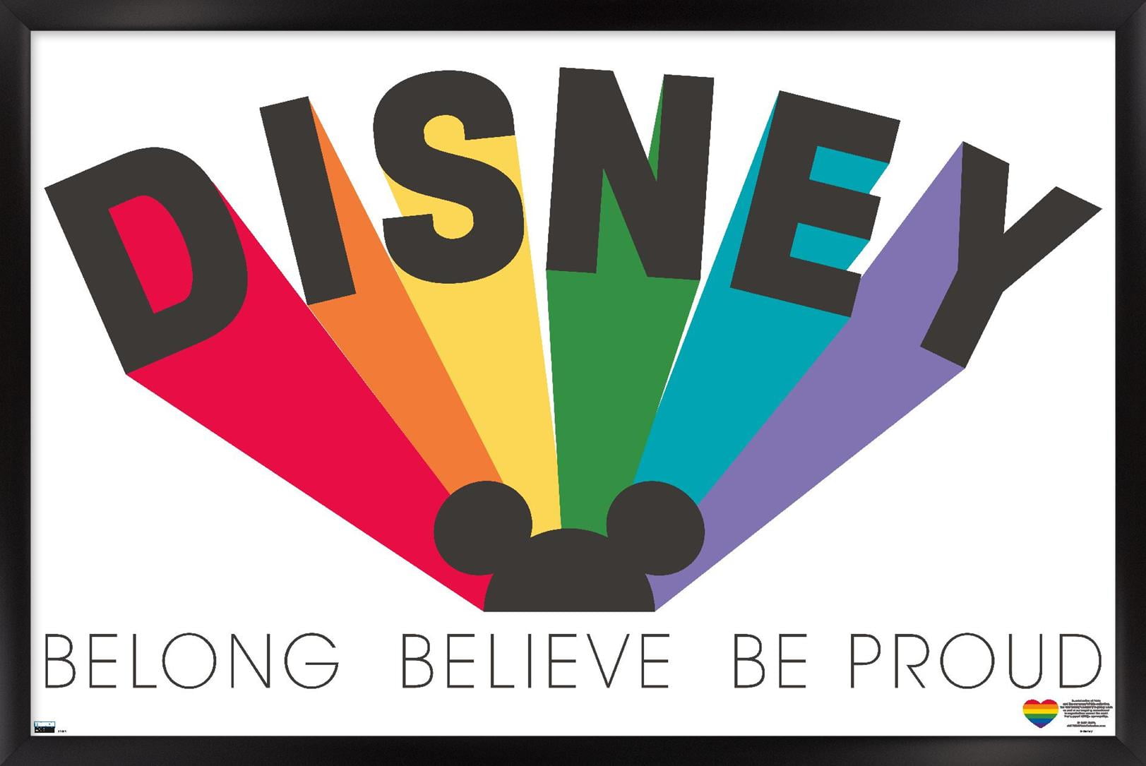 Disney Mickey Mouse - Be Proud Wall Poster, 14.725" x 22.375" Framed ...