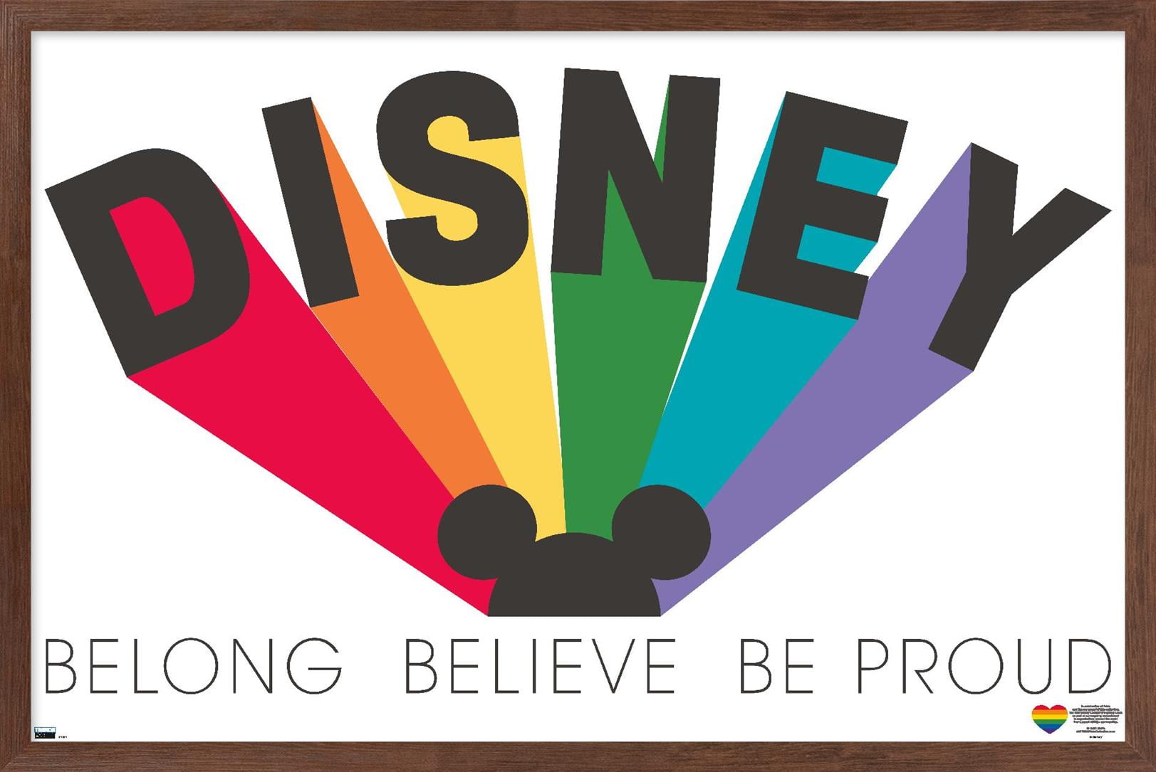 Disney Mickey Mouse - Be Proud Wall Poster, 22.375" x 34" Framed ...