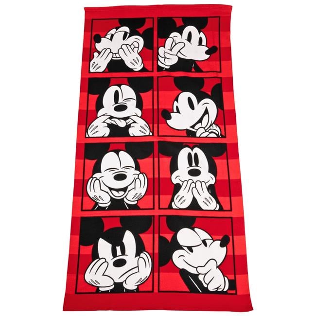 Disney Mickey Mouse Beach Pool Towel 54" x 27" Expressions Red ...