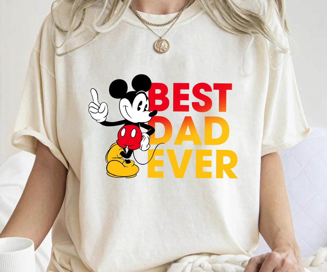 Disney Mickey Mouse Best Dad Ever Shirt, Mickey Father's Day T-Shirt ...