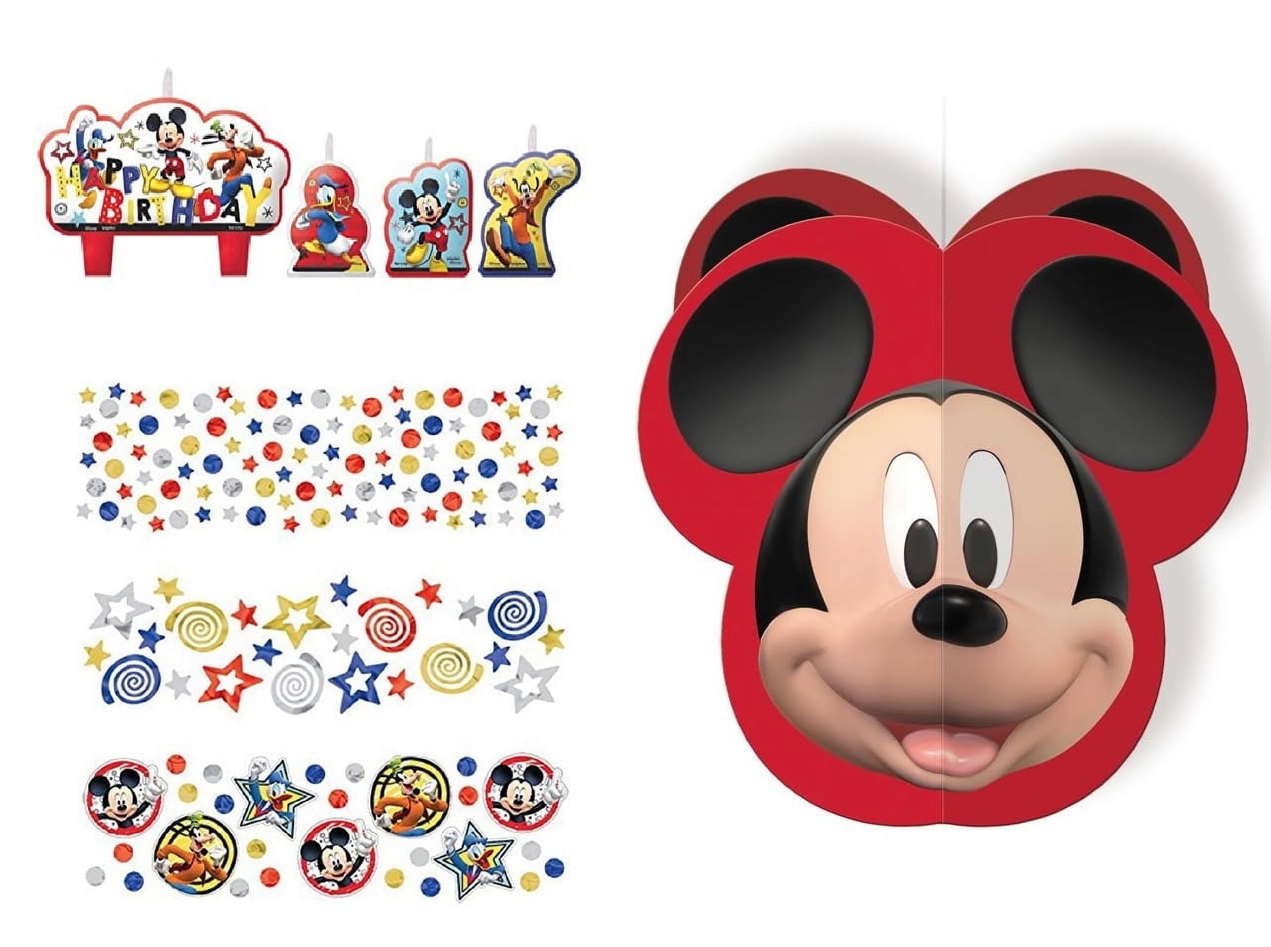 Disney Mickey Mouse Birthday Party Supplies Bundle Includes 4 Piece ...