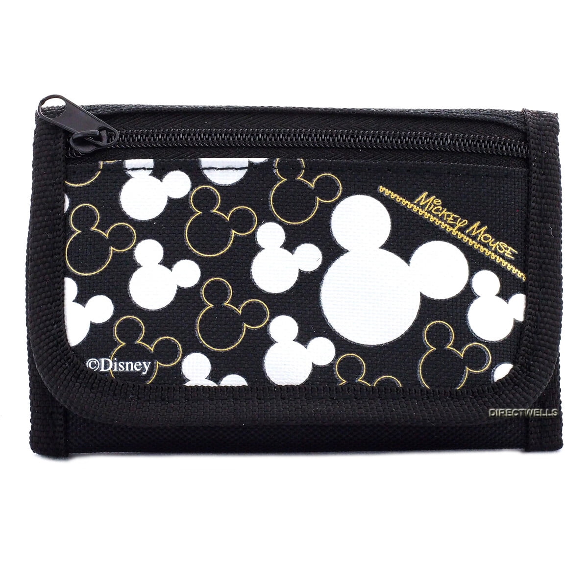 Disney Mickey Mouse Black Silver Trifold Wallet - Walmart.com