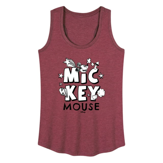 Disney - Mickey Mouse - Black & White Doodle - Women's Racerback Tank ...