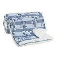 Disney Mickey Mouse Blue and White Striped Print with Smiling Mickey's ...