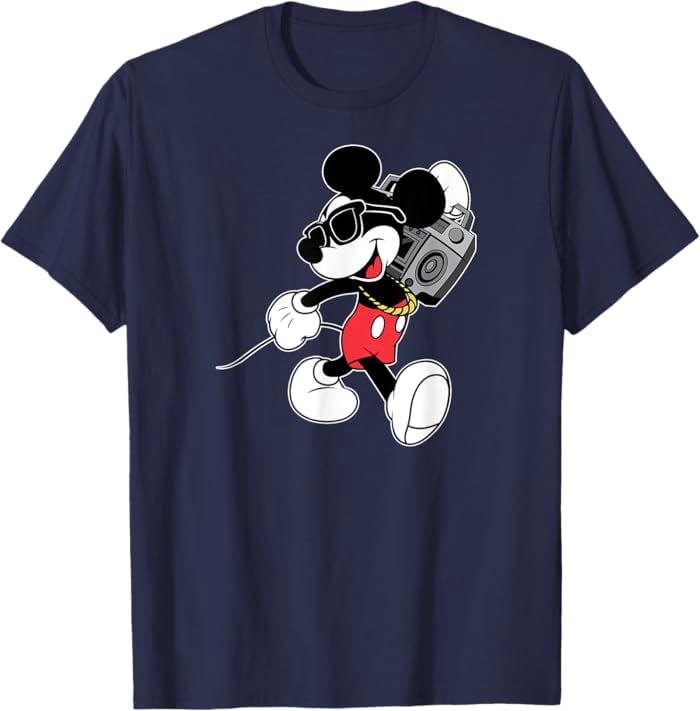 Disney Mickey Mouse Boombox T-Shirt, Unisex Short Sleeve Shirt ,Icy ...