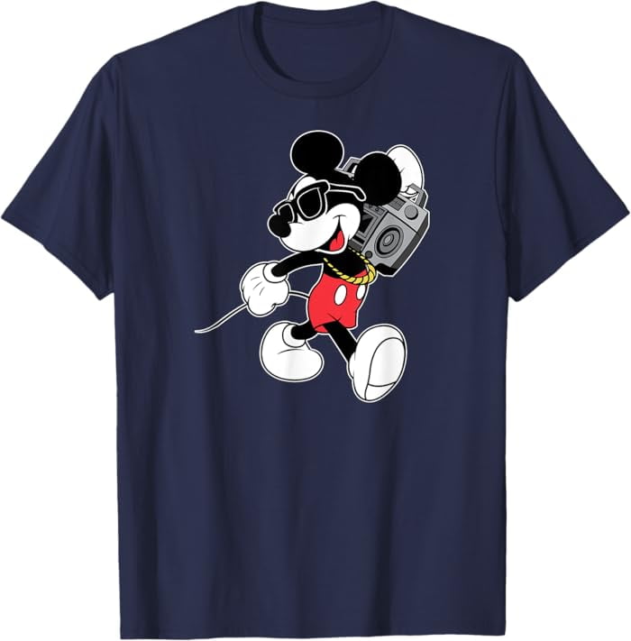 Disney Mickey Mouse Boombox T-Shirt, Unisex Short Sleeve Shirt ...
