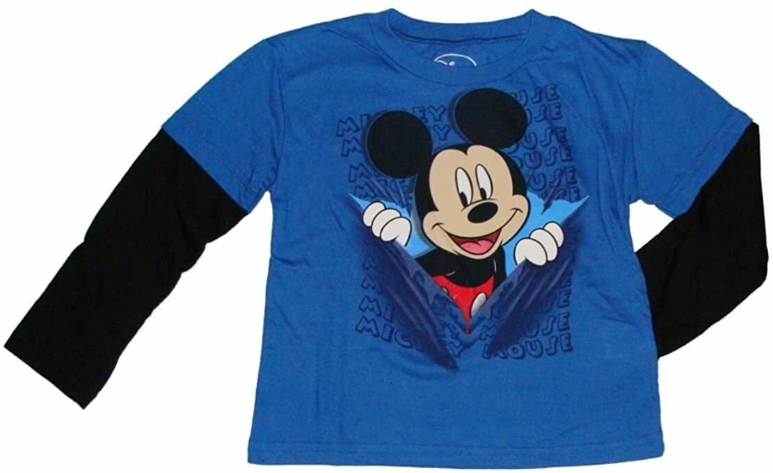 Disney Mickey Mouse Boy Long Sleeve T Shirt Size 4T - Walmart.com