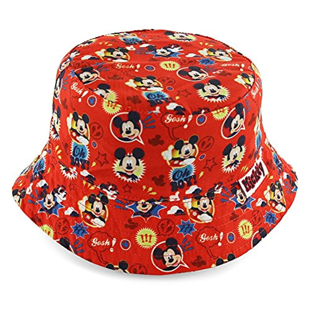 Disney Mickey Mouse Bucket Hat, Red for Toddler Boys Ages 2-4, Sun ...